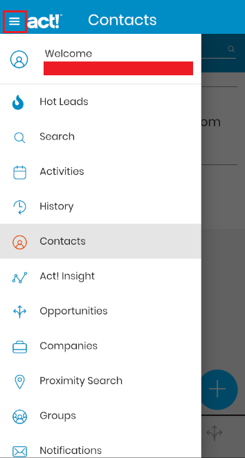 How do I view create and edit Contacts in Act! Companion?