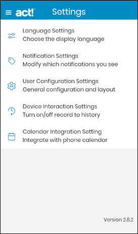 How do I Configure my Act! Companion Settings?