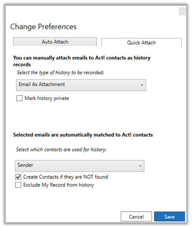 How to use Microsoft Outlook as your email client in Act! version 24 ...