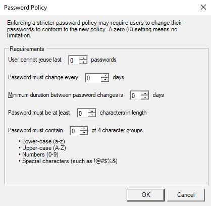 How to manage password policy settings in Act!