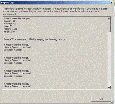 How to Read the Import Logs in Act!