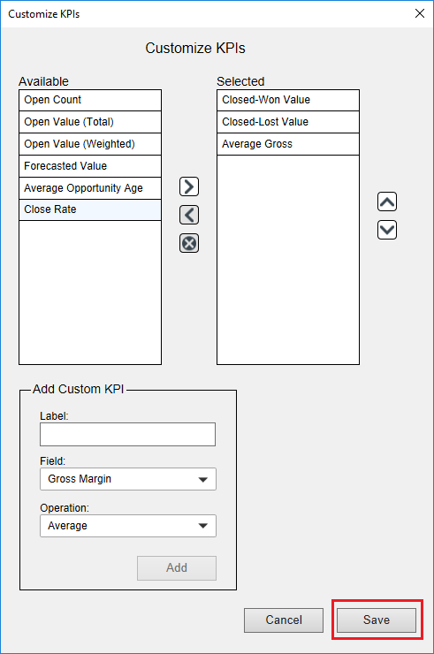 How to Create Custom KPIs in the Opportunity List View