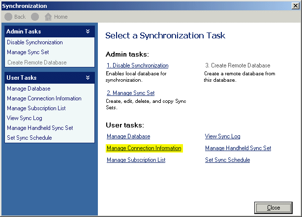 Error: Sync results: Unable to connect to the sync server. The ...