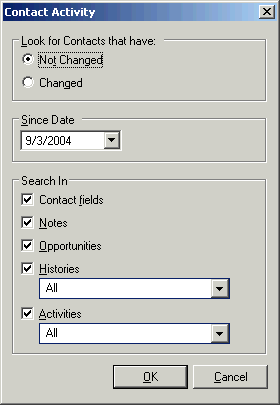 How to Use the Contact Activity Lookup