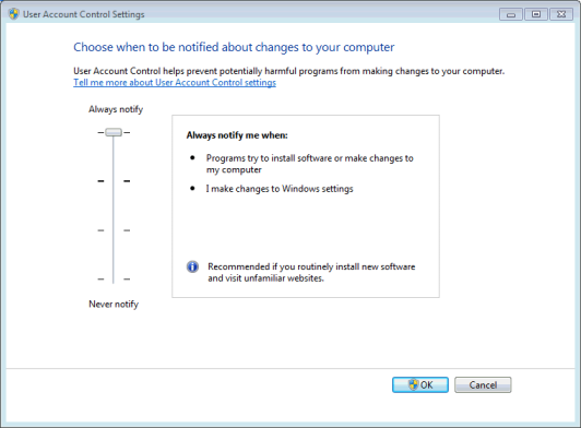 How to Change or Disable User Account Control (UAC) in Windows® 7 ...