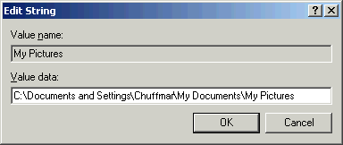 Error: Error 1324: The path to My Pictures contains an invalid character.