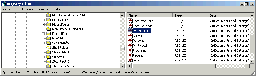 Error: Error 1324: The path to My Pictures contains an invalid character.