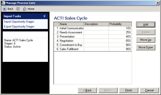 How to Import and Export Sales Stages for Process Lists