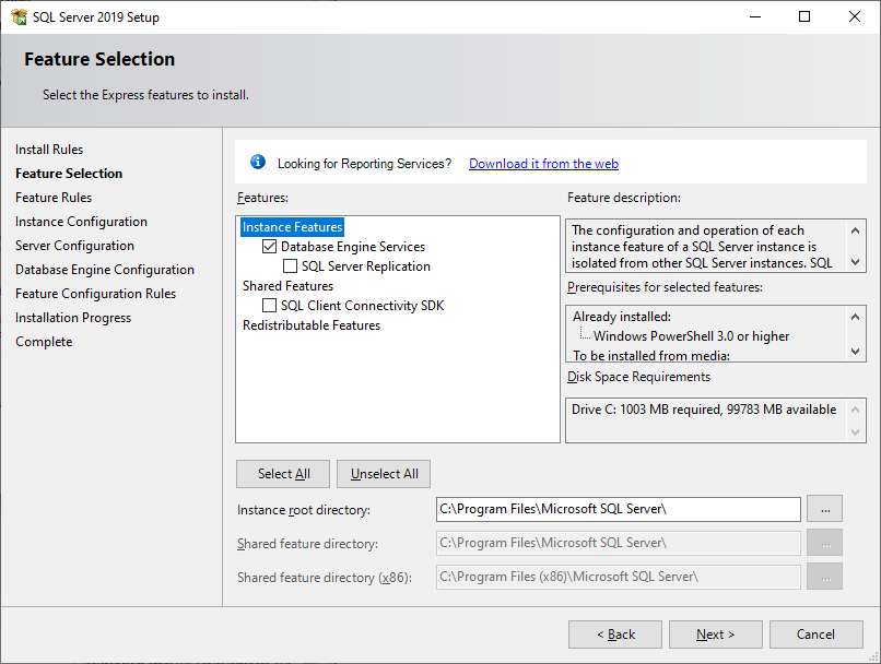 How to manually create the Microsoft SQL Server 2019 ACT7 Instance
