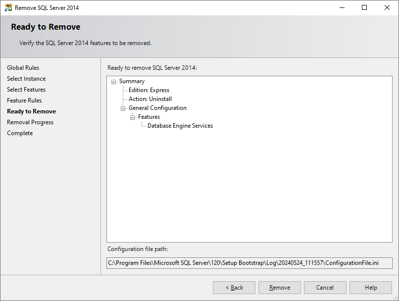 How to uninstall the ACT7 instance from Microsoft SQL Server 2014