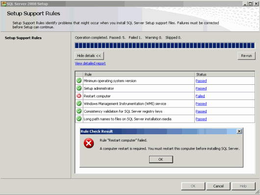 Error: A computer restart is required... or Reboot pending When ...