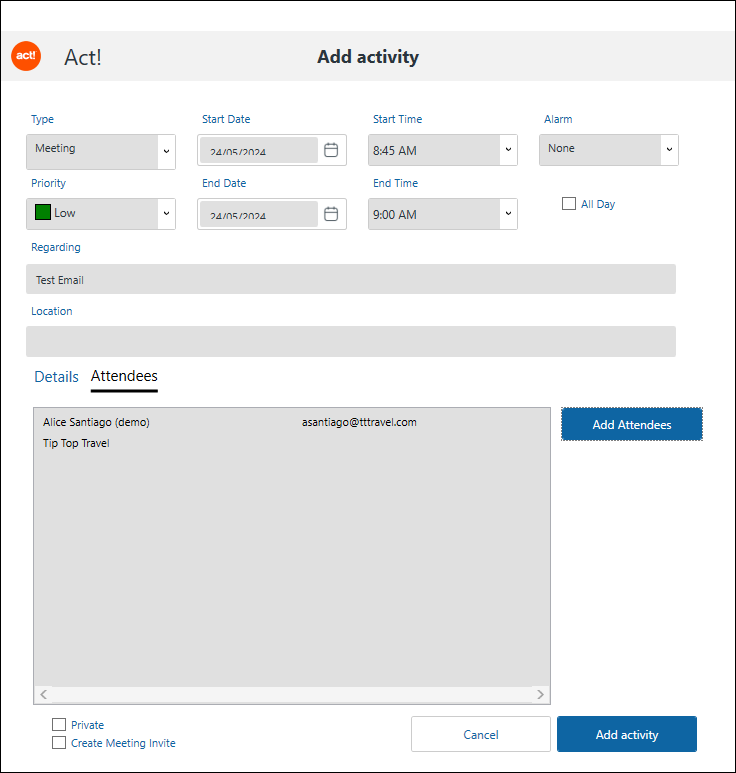 How to Set Up and Use the Act! Sidebar for Outlook in Act! Premium Desktop