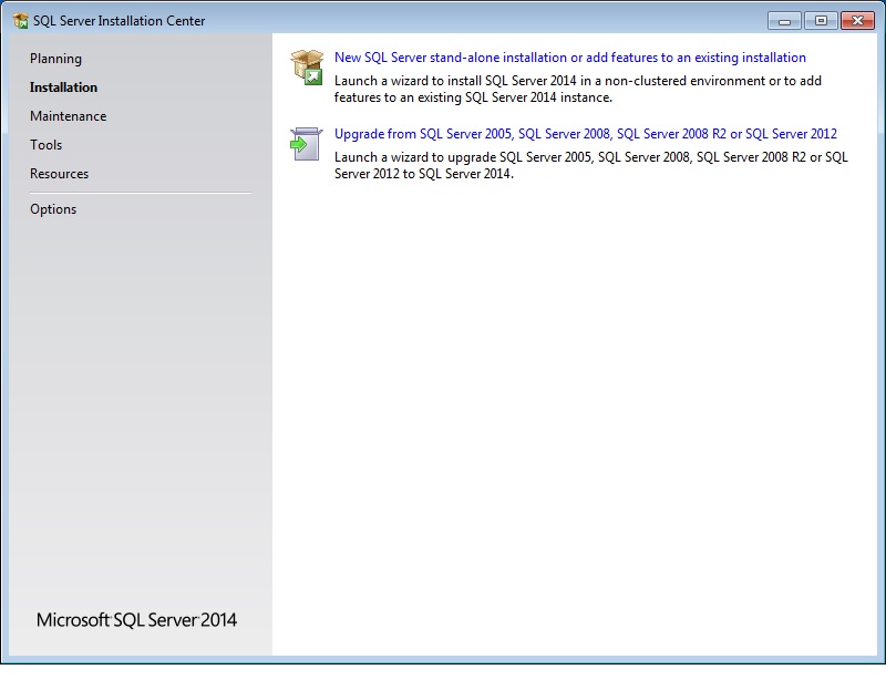 How to manually create the Microsoft SQL Server 2014 ACT7 Instance